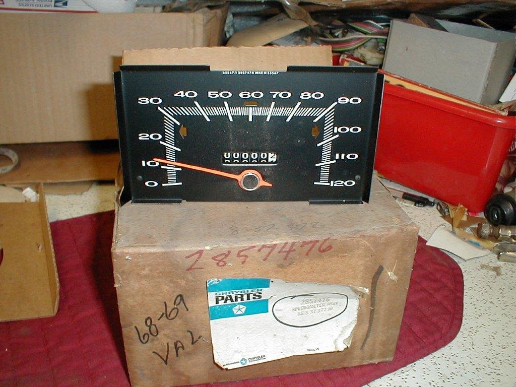 NOS Mopar Speedometer 1968-9 Plymouth Valiant & Signet - Hiltop Auto Parts
