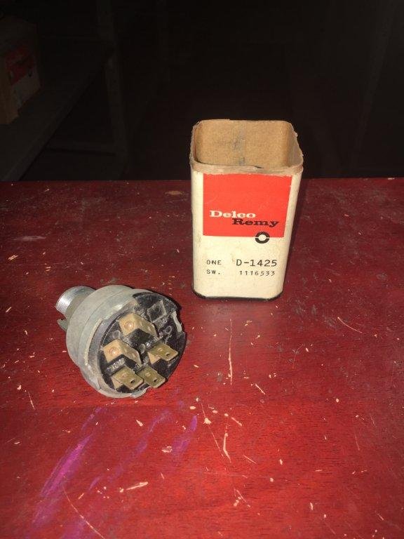 NOS Delco Ignition Switch 1957-8 Pontiac Models - Hiltop Auto Parts