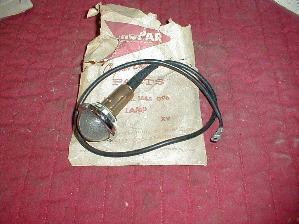 NOS Mopar License Lamp Various 1955-6 DPCD Models - Hiltop Auto Parts