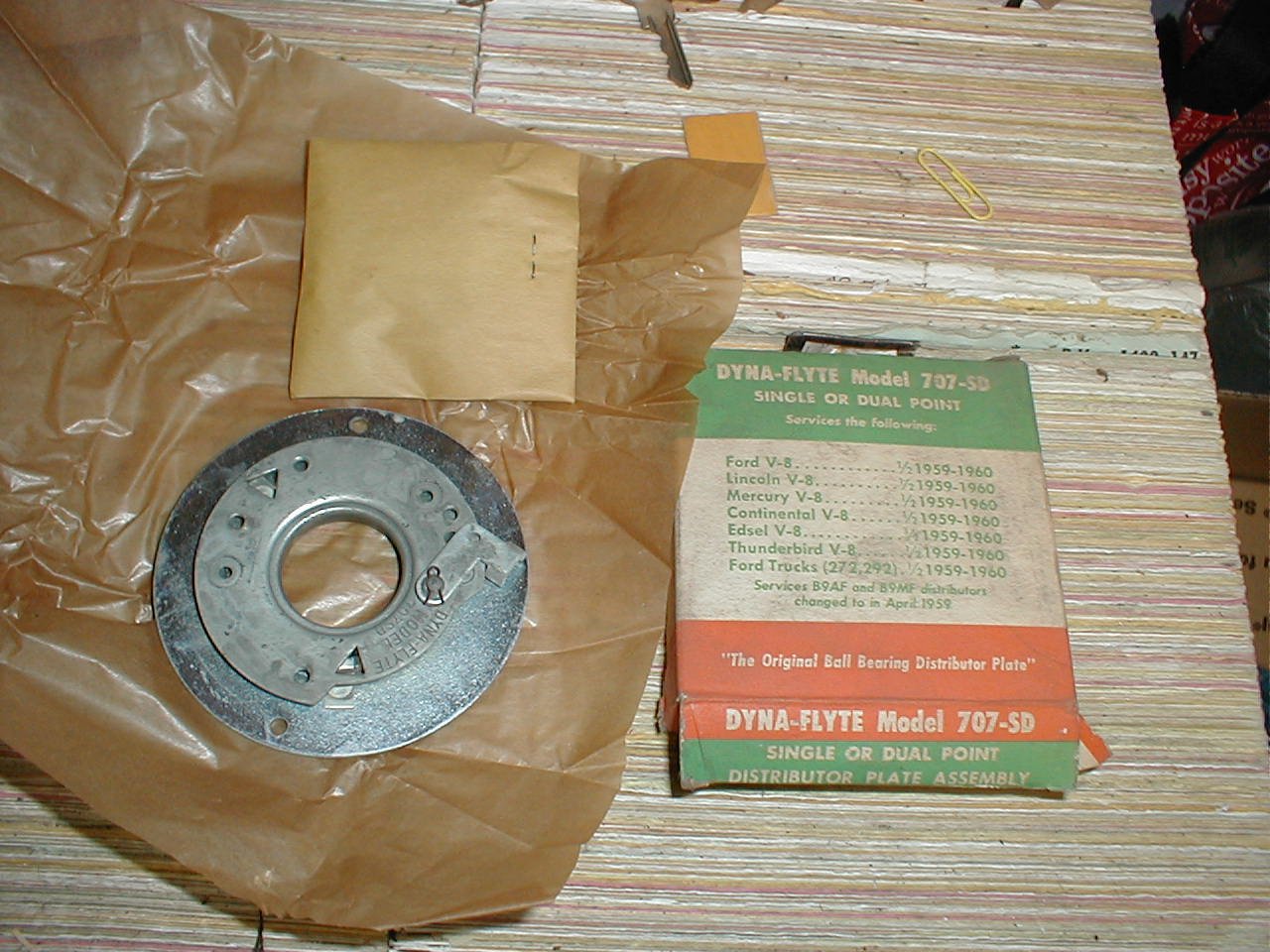 NOS Distributor Breaker Plate V-8 1959-60 Ford Lincoln Mercury