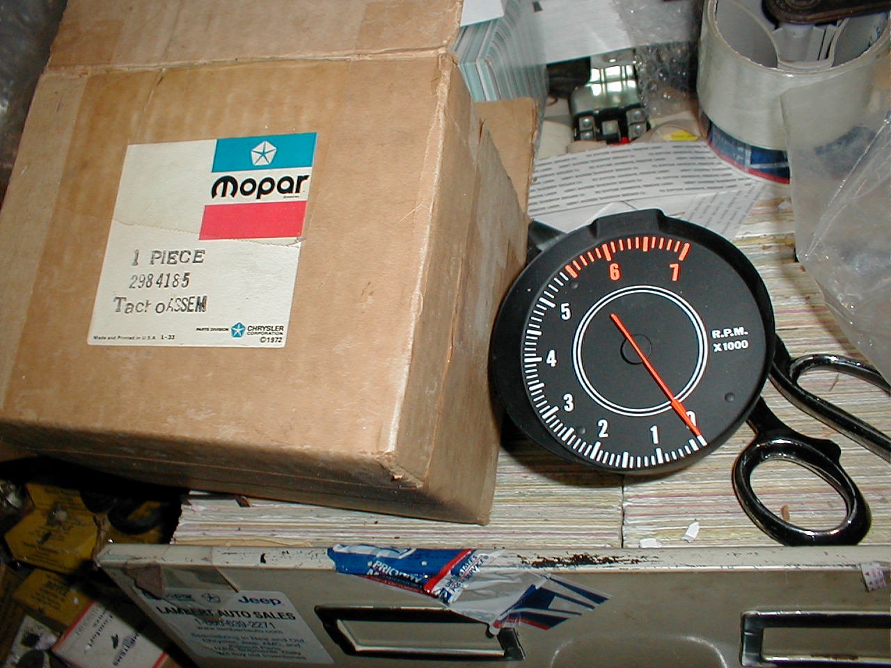 NOS Mopar Tachometer 1970 Thru 1974 Plymouth Dodge E Body - Hiltop Auto ...