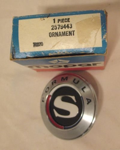NOS Mopar Formula S Fender Ornament 1967-8 Plymouth Barracuda Models ...