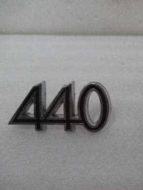 NOS Mopar Quarter Panel Nameplate "440" 1966 Dodge Coronet 440 Models ...