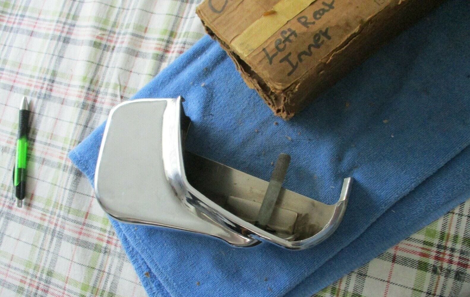 NOS Mopar Bumper Guard Left Rear Inner Most 1951-3 Chrysler Models ...